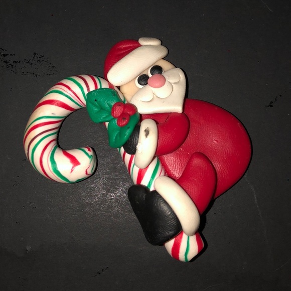 Handmade | Jewelry | Santa Cane Pin | Poshmark